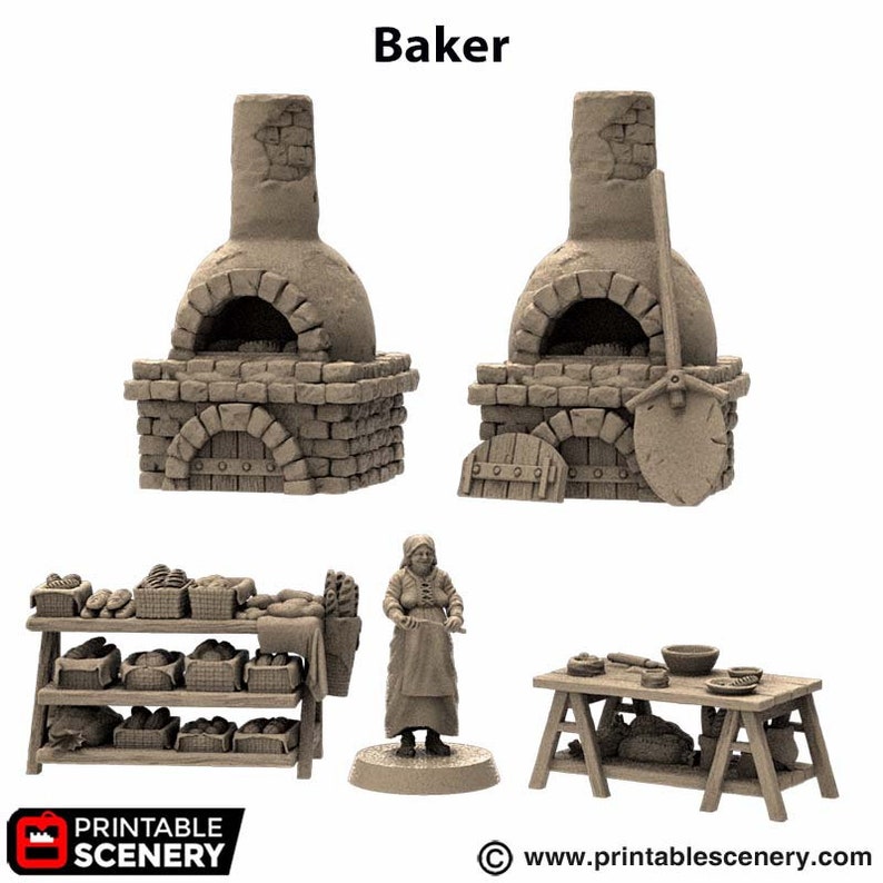 Baker Dnd Terrain for Dungeons and Dragons, D&D, D and D, Miniature ...