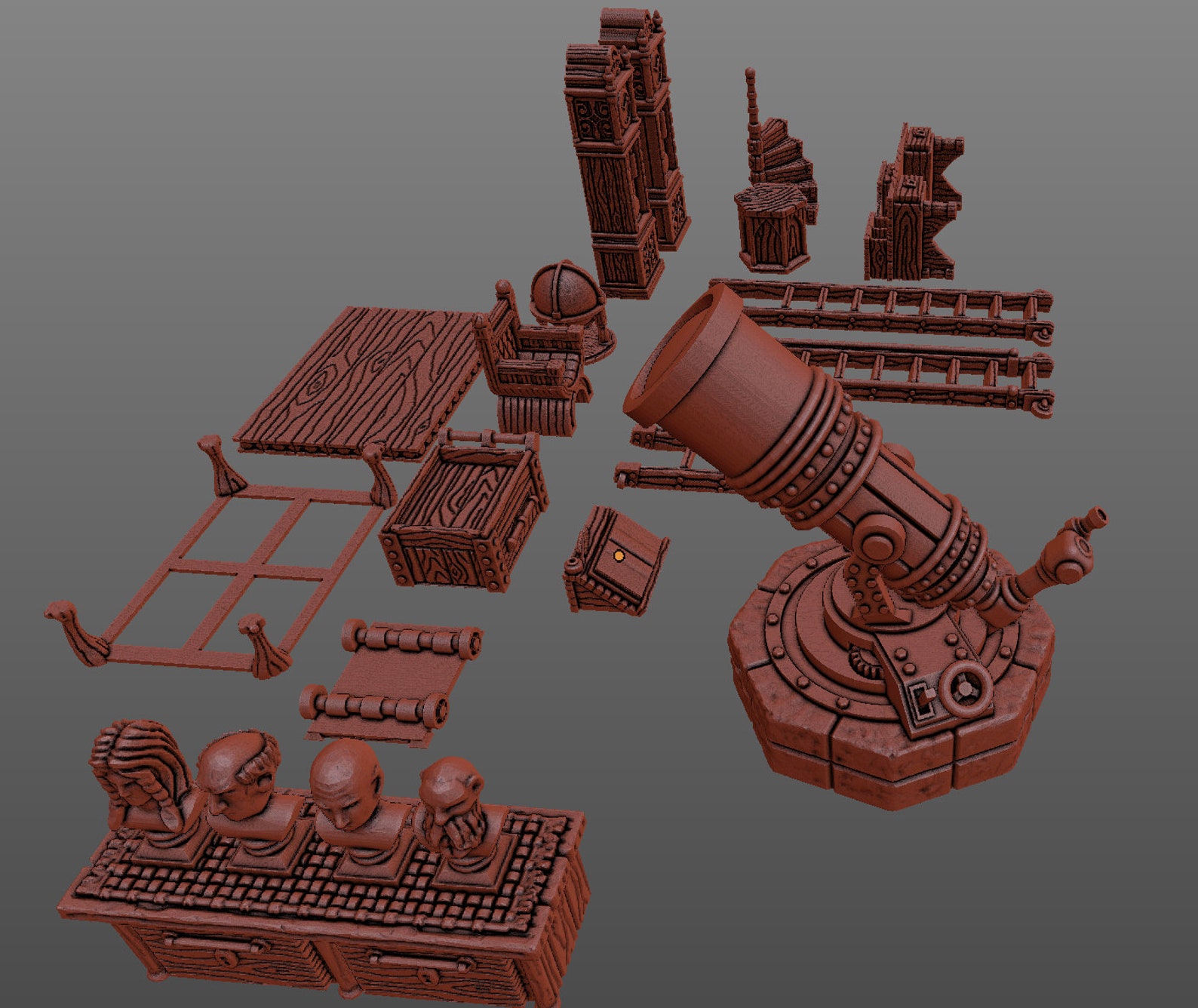 Library Modular Shelves Furniture DnD Miniature Terrain | Etsy