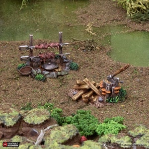 Gloaming Swamp Camp Set Dnd Miniature Terrain, Dungeons and Dragons ...