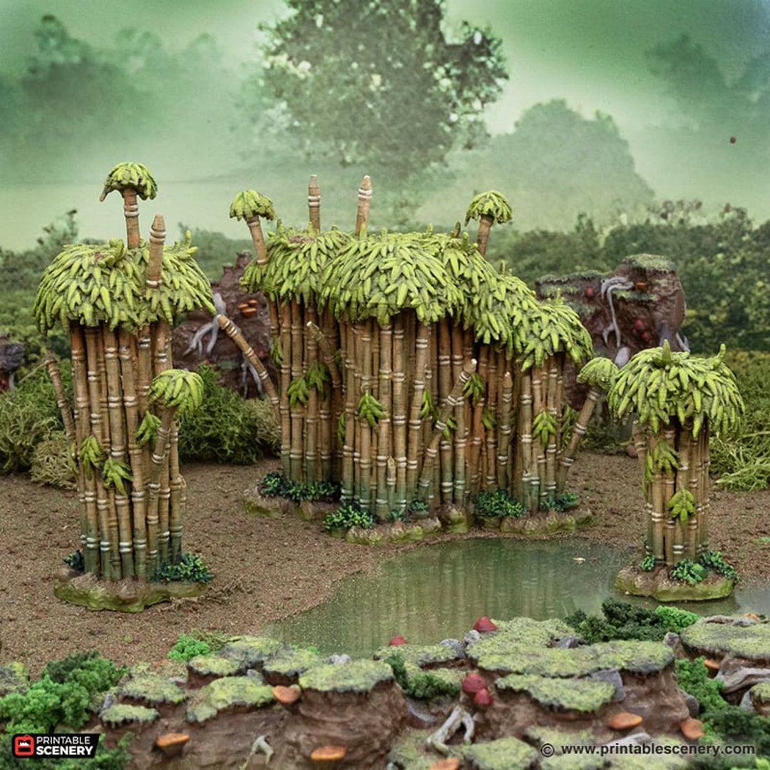 Gloaming Swamp Wilderness Scatter Bamboo Dnd Miniature Terrain ...