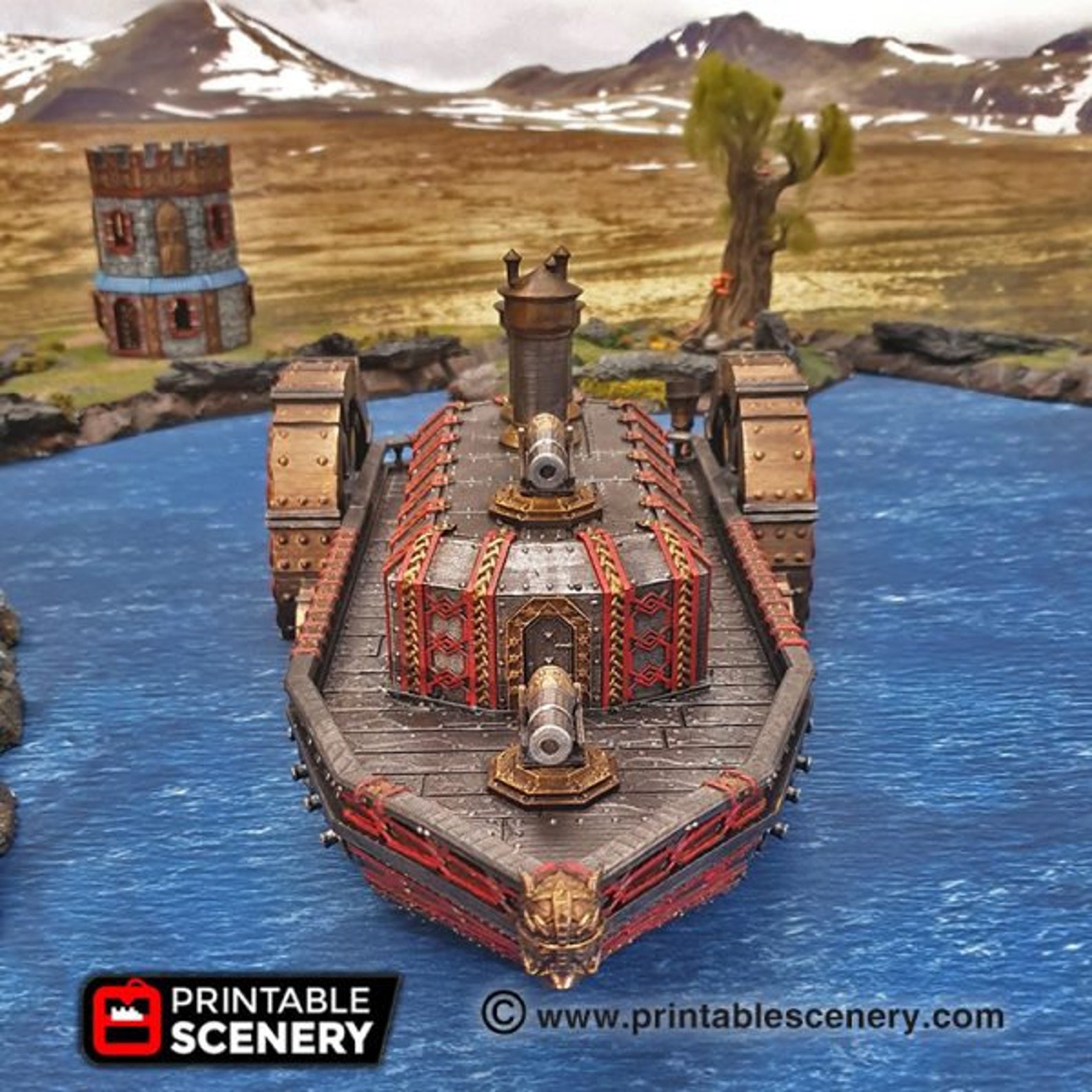 Dnd Terrain Dwarf Dwarven Steam Ironclad Ship Dnd D&D 28mm - Etsy UK