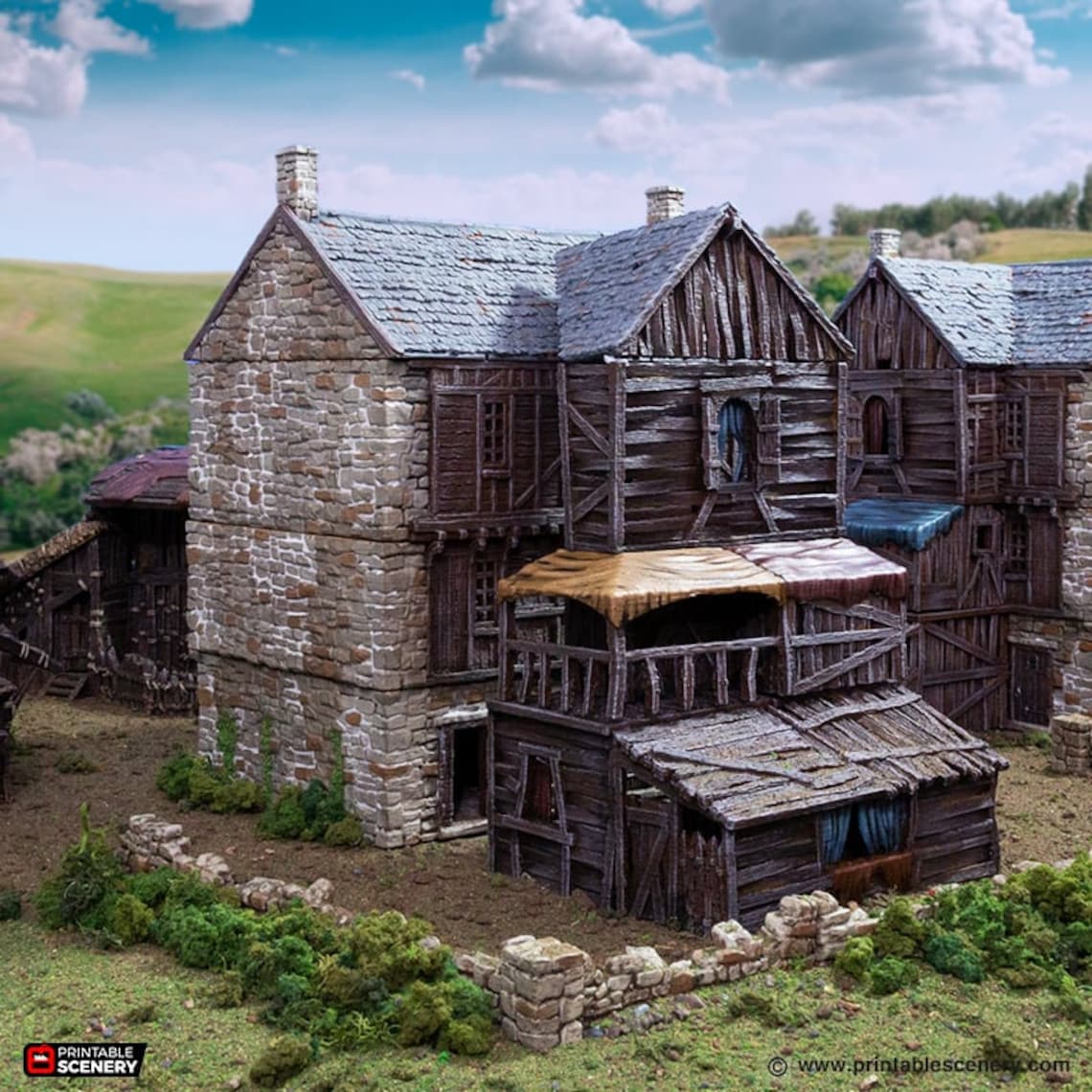 Slums of Flea Bottom No2 Dnd Terrain for Dungeons and Dragons - Etsy