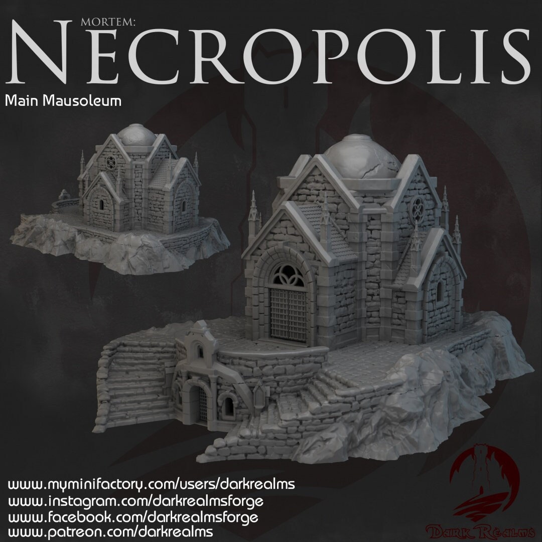 Dark Realms Necropolis Mausoleum Dnd Miniature Dnd Terrain for Dungeons ...