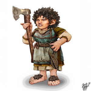 Fern Greenly Halfling Dnd Miniature Terrain Set, Resin Miniature ...
