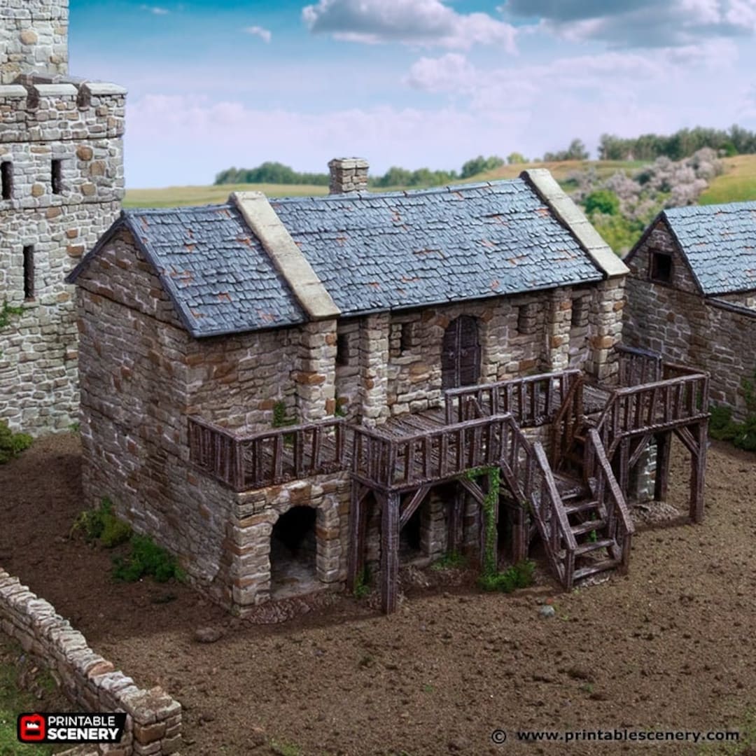 Black Rock Barracks Dnd Terrain for Dungeons and Dragons, D&D, D and D ...