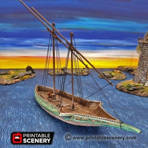 Dnd Terrain Sea Reaver Ship | Dnd D&D 28mm Miniature Terrain Tabletop ...