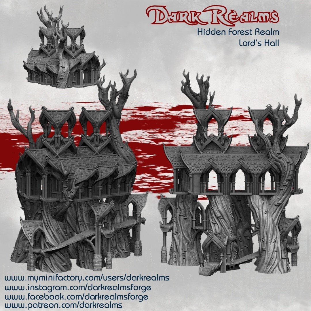 Dark Realms Hidden Forest Realm Lord Hall Dnd Miniature Terrain for ...