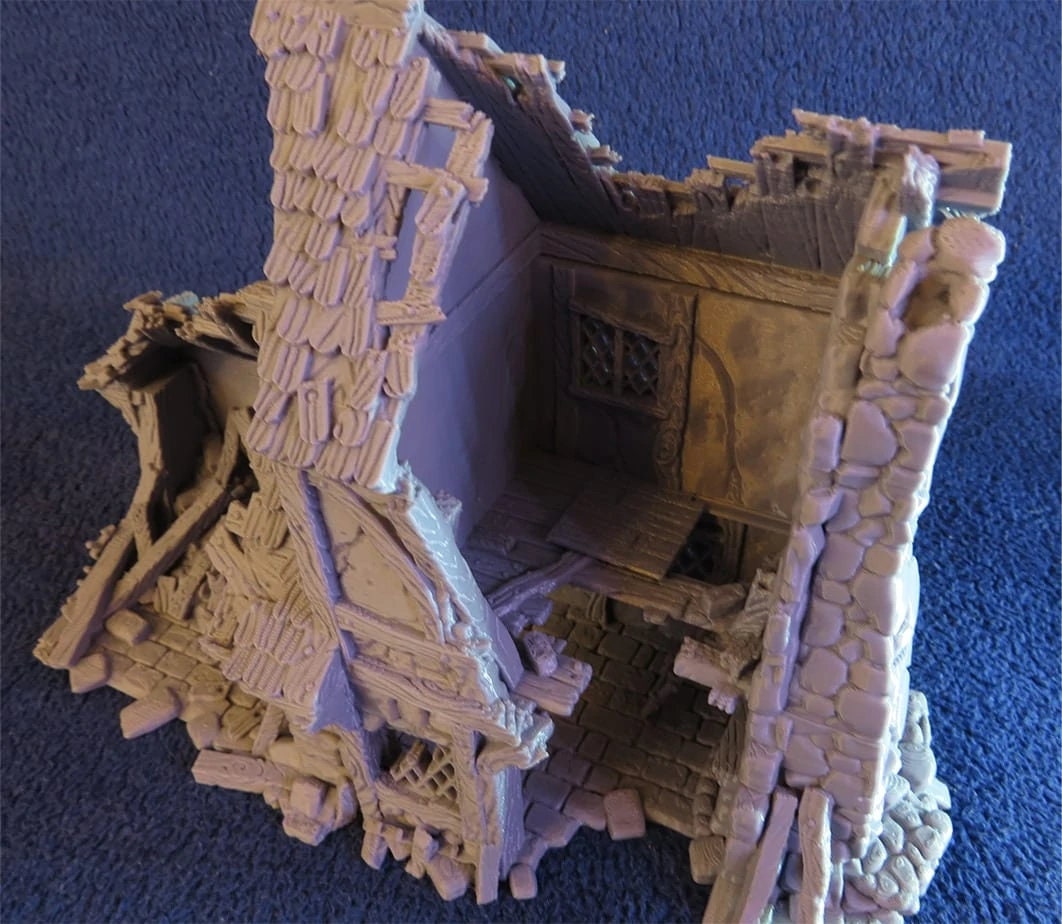 City of Tarok Ruined Small House Dnd Miniature Terrain for Dungeons and ...
