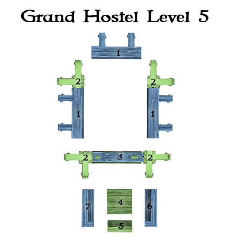 Grand Motel Modular Tiles Dnd Miniature Terrain Dungeons and - Etsy