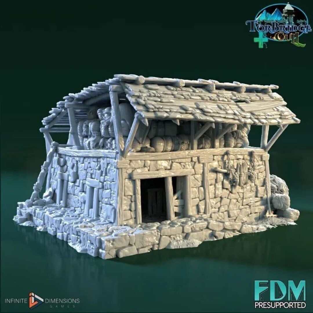 Torbridge Hay Barn Terrain Dnd Miniature Terrain for Dungeons and ...