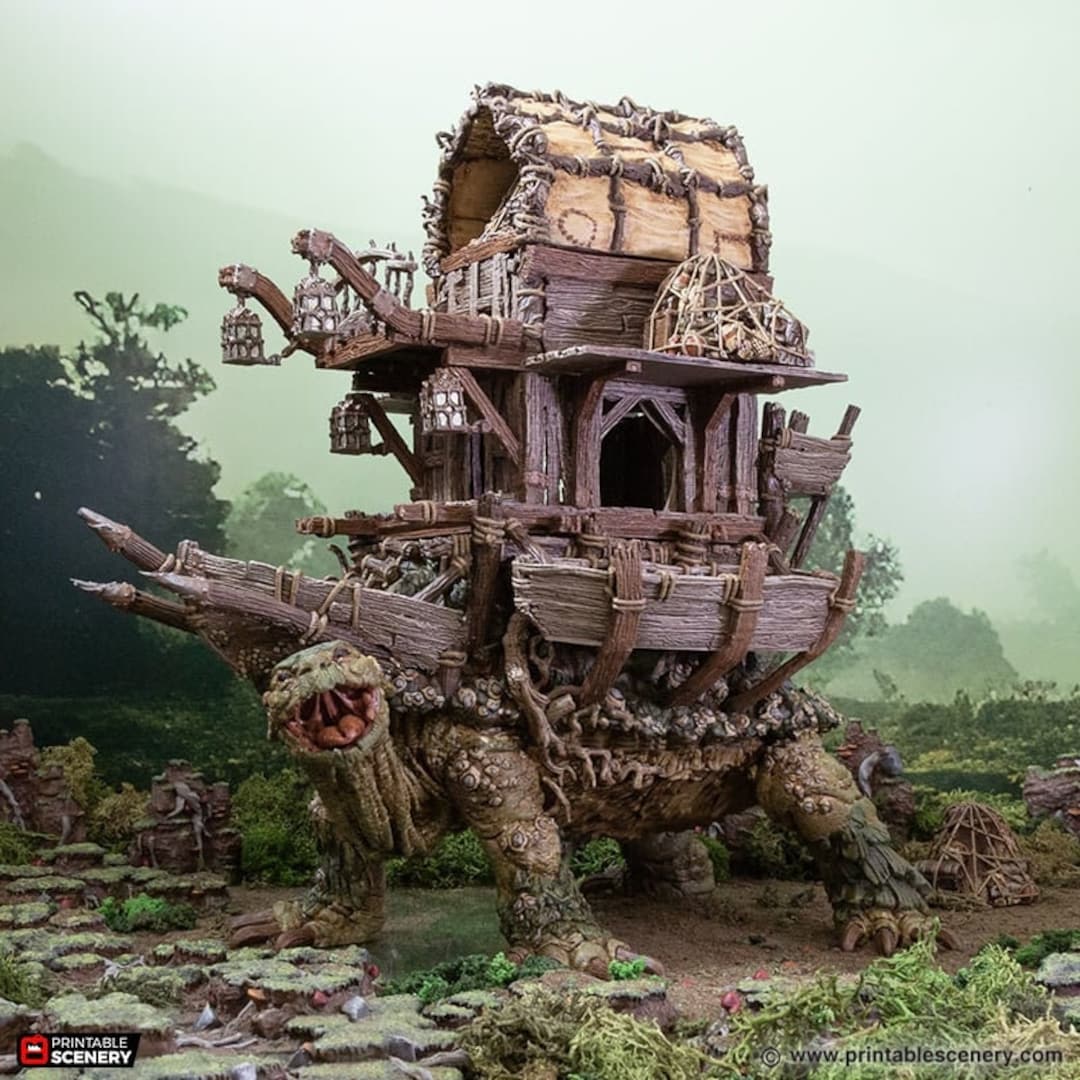 Gloaming Swamp Fastcallion Fort and Shop Dnd Miniature Terrain ...