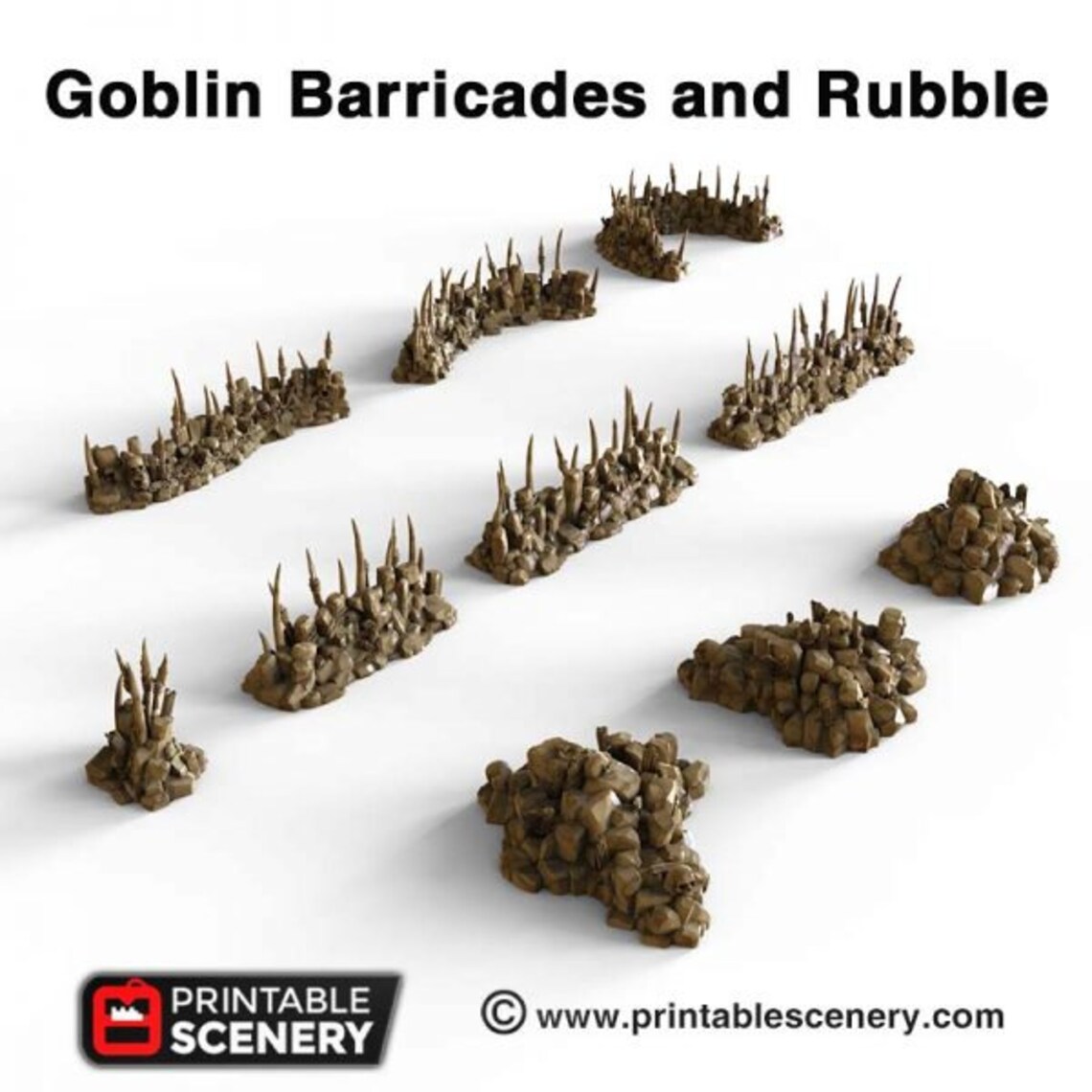Dnd Terrain Goblin Barricades and Rubble Dwarves Elves and | Etsy