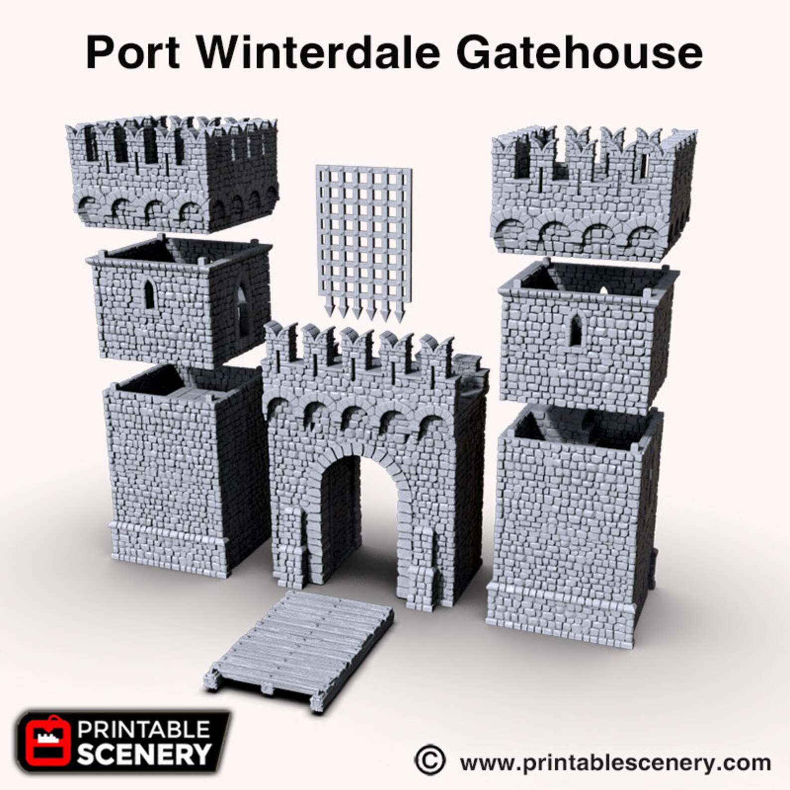 Winterdale Port Gatehouse Dnd Miniature Terrain for Dungeons and ...