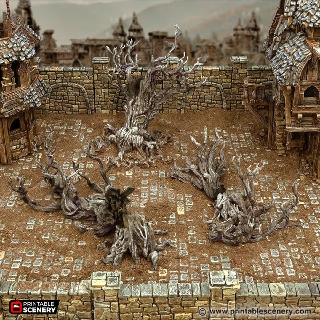 Blasted Tree Dnd Miniature Terrain, Dungeons and Dragons Terrain ...