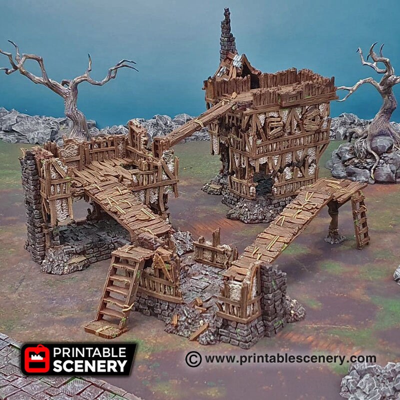 Gangways Stairs and Ladders Dnd Miniature Terrain for - Etsy