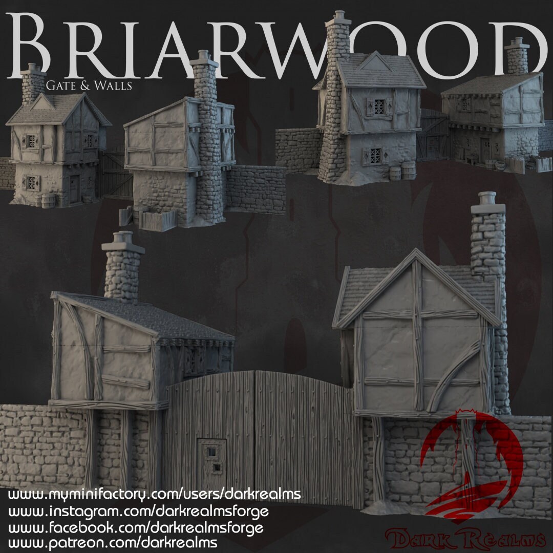 Dark Realms Briarwood Gate House Dnd Miniature Terrain for Dungeons and ...
