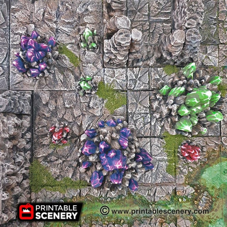 Dnd Terrain Crystal Clusters - Fantasy Goblin Dwarve Elves and Demons ...