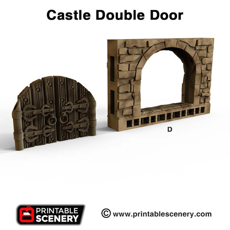 Castle Door Openlock Dungeon Tile Dnd Miniature Terrain | Etsy