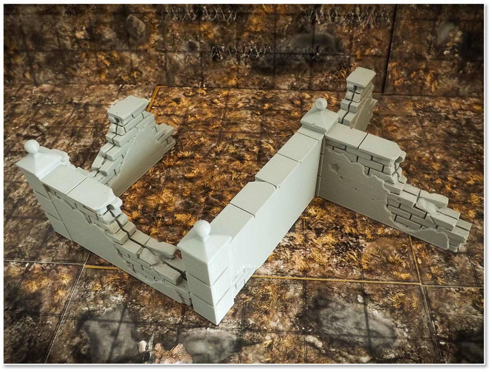 Modern Brick Fences Dnd Miniature Terrain 15mm 28mm 32mm | Etsy