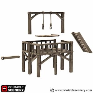 Gallows Set Dnd Terrain for Dungeons and Dragons Terrain, D&D, D and D ...