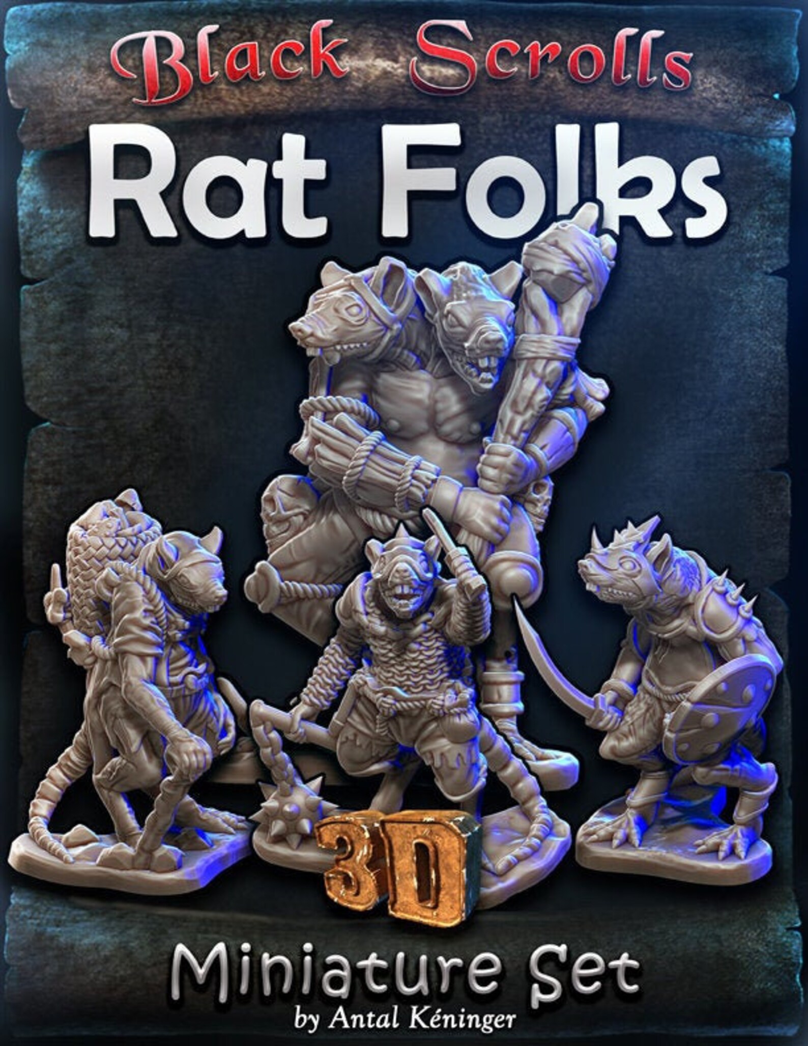 Warrior Rat Folk V1 Dnd Miniature Terrain 15mm 28mm 32mm | , D&D ...