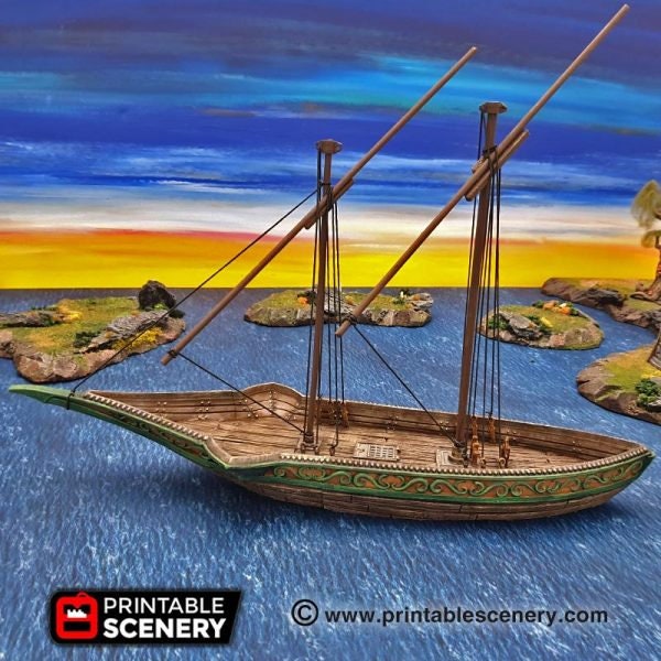 Dnd Terrain Sea Reaver Ship | Dnd D&D 28mm Miniature Terrain Tabletop ...