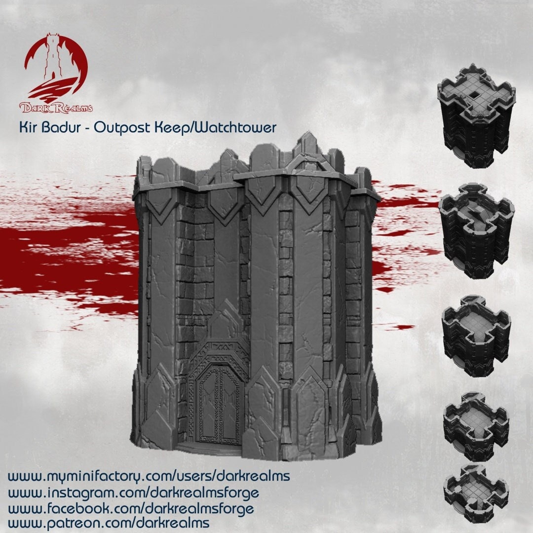 Dark Realms Dwarves Watchtower Dnd Miniature Terrain for Dungeons and ...