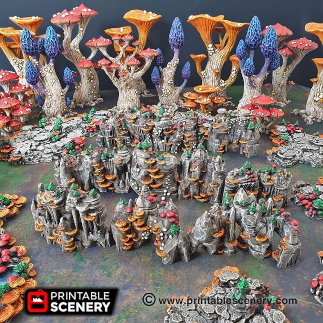 Dnd Terrain Shroom Grotto Walls - Goblin Dwarve Elves and Demons | 28mm ...