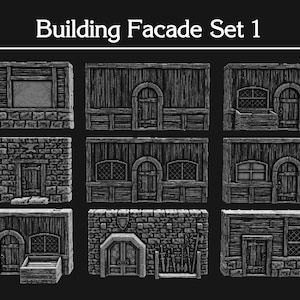 Medieval Town Shop Front Set 1 Dnd Terrain, Dungeons and Dragons ...