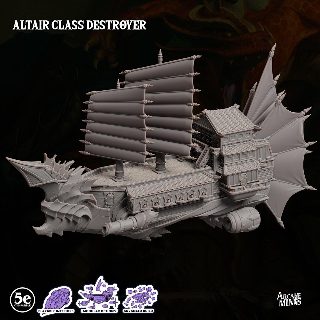 Altair Class Destroyer Dnd Terrain, Dungeons and Dragons, Dnd Miniature ...