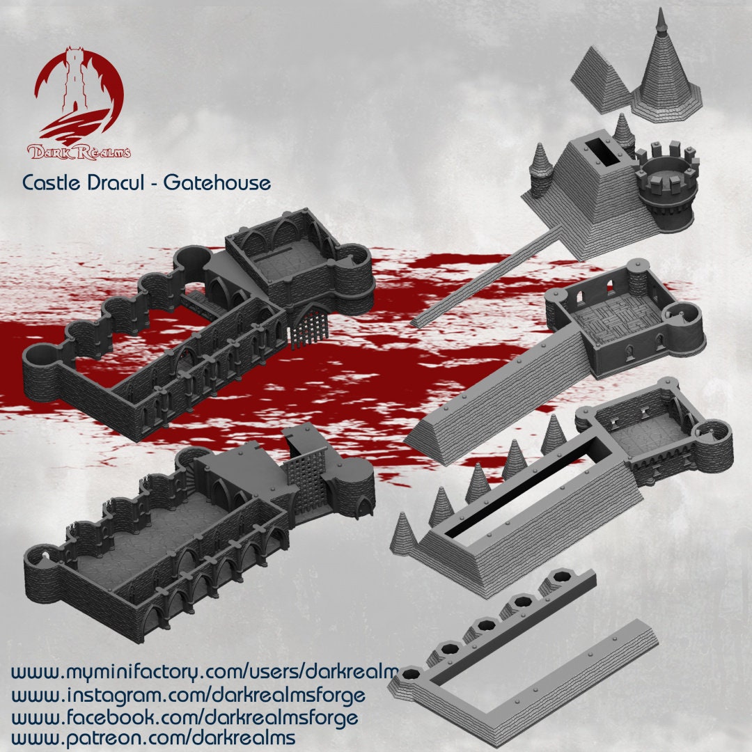 Dark Realms Dracul Castle Full Set Dnd Miniature Terrain for | Etsy