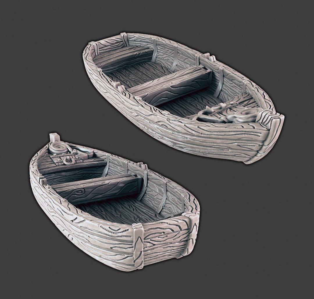 Simple Rowboat Set Dnd Terrain for Dungeons and Dragons Terrain, D&D, D ...