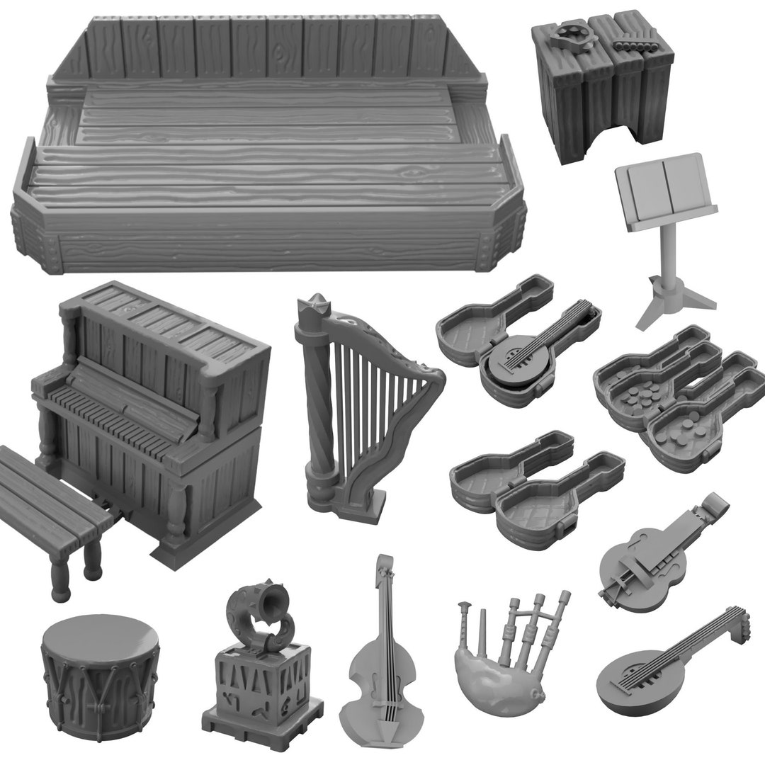 Music and Sound Furniture Dnd Terrain for Dungeons and Dragons ...