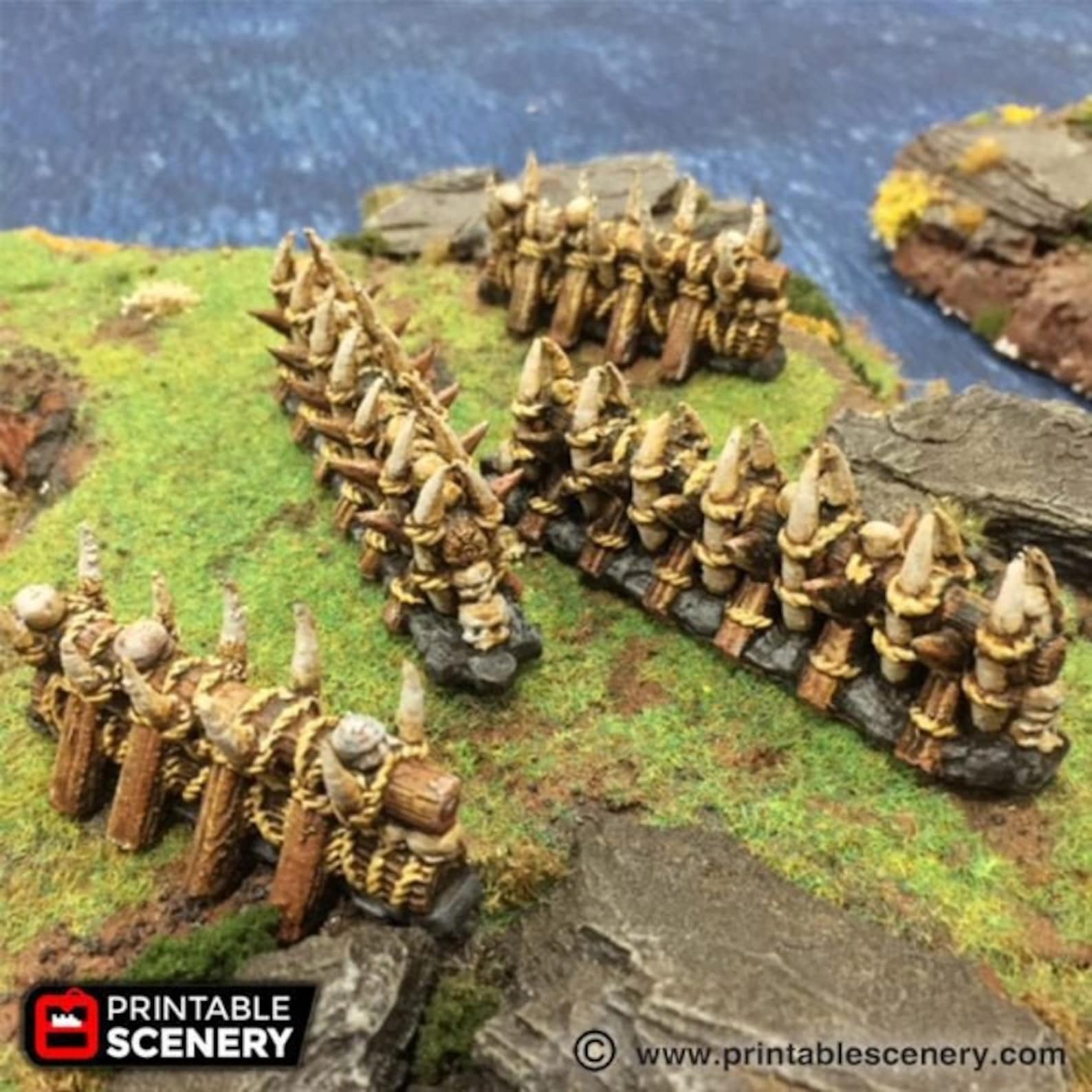 Dwarves Elves and Demons Dnd Terrain Tusk Fence Dnd 28mm - Etsy