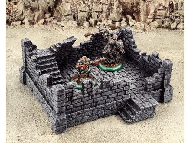 28mm | 32mm Modular Fantasy Ruins 1 Terrain |dnd Terrain | Pathfinder ...