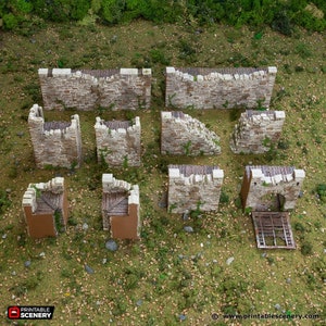 Ruined Norman Fort Walls Dnd Terrain for Dungeons and Dragons, D&D, D ...