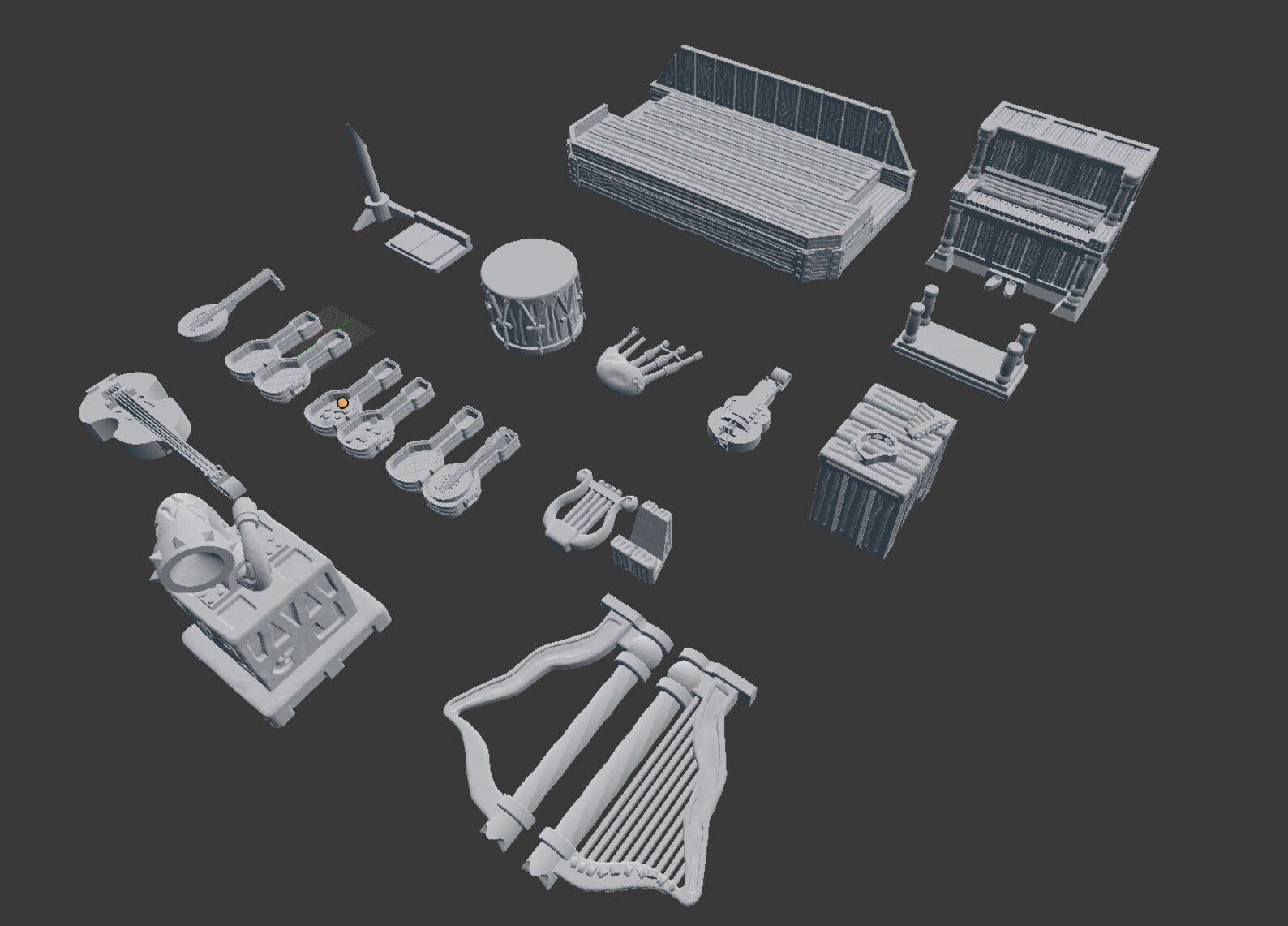 Tavern Music Instruments and Sound Dnd Terrain Miniature | Dungeons and ...