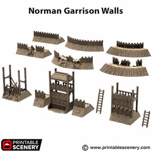 Norman Garrison Walls Set Dnd Terrain for Dungeons and Dragons Terrain ...