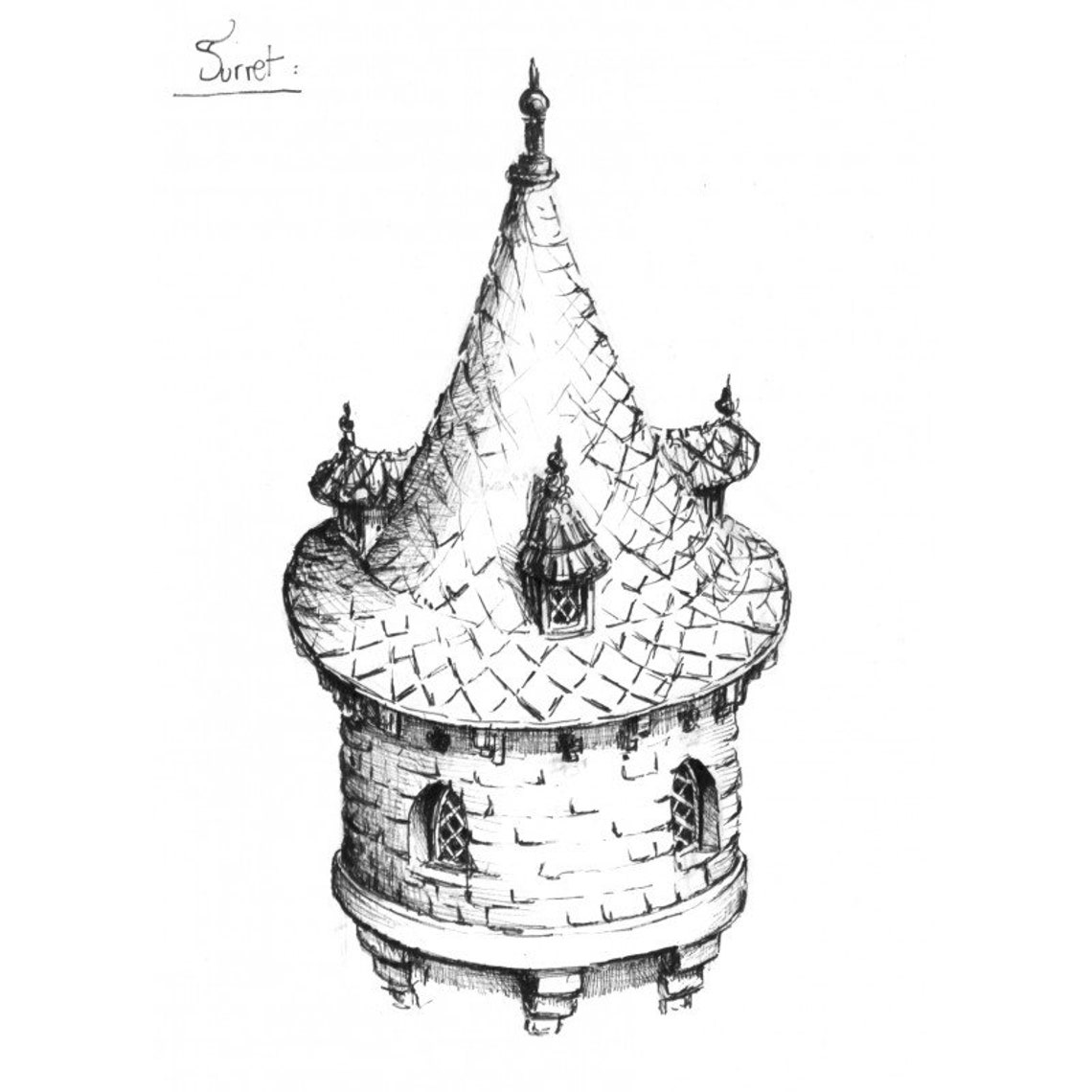 Turret and Round Tower Dnd Miniature Terrain for Dungeons and - Etsy