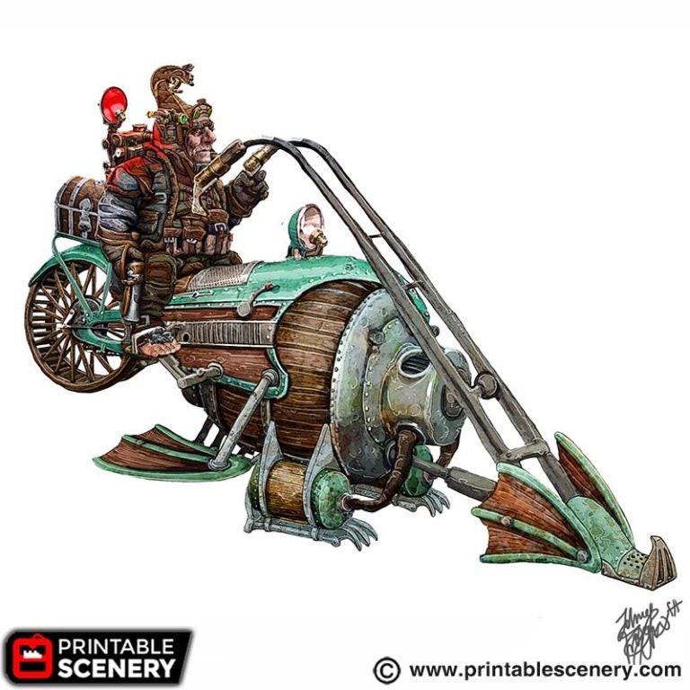Rise of the Halflings Barrel Rider Bike Dnd Miniature Terrain | Etsy
