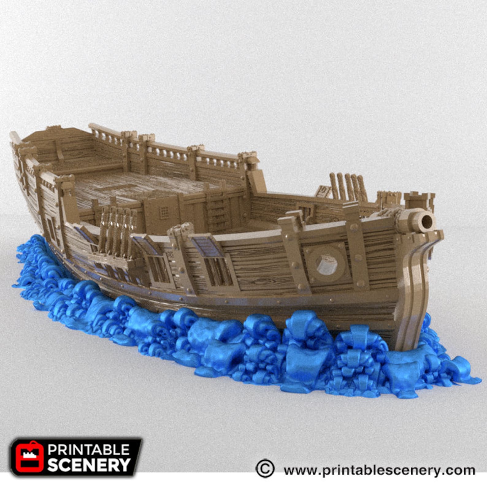 Sloop Ship Dnd Miniature Terrain for Dungeons and Dragons, D&D ...