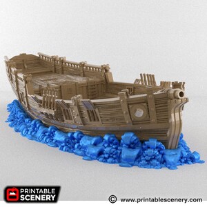 Sloop Ship Dnd Miniature Terrain for Dungeons and Dragons, D&D ...