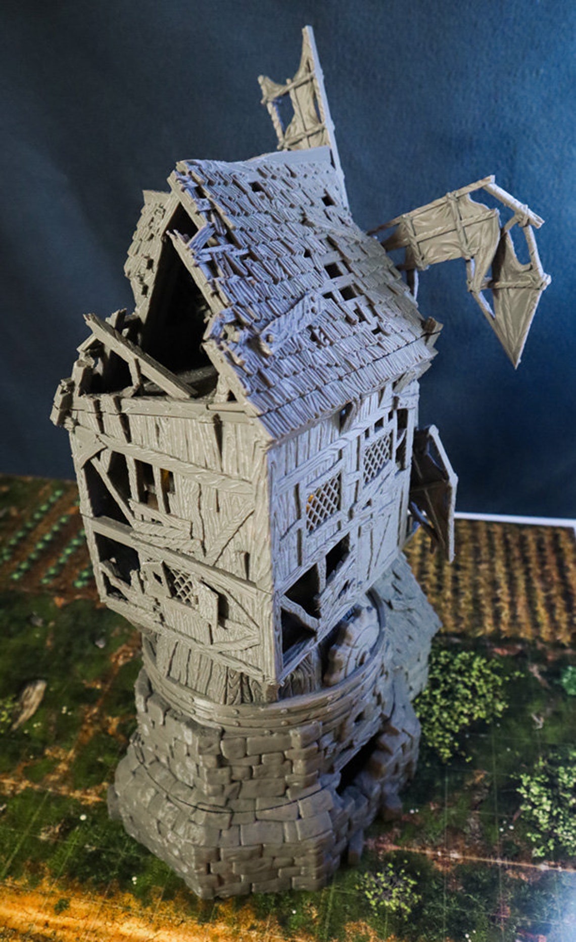 Ruined Windmill Dnd Miniature Terrain for Dungeons and - Etsy