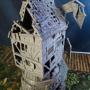 Ruined Windmill Dnd Miniature Terrain for Dungeons and Dragons, D&D, D ...