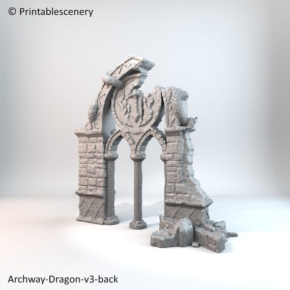 Tabletop 28mm Warhammer 40k 32mm Wargaming Roman Ruins Arch Ver.2 DnD ...