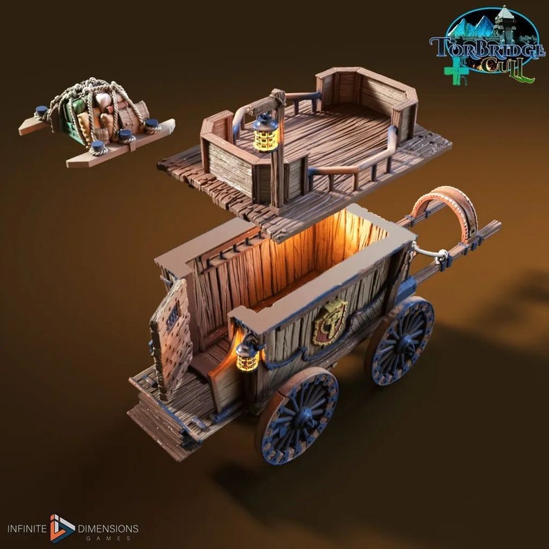 Torbridge Cull Prisoner Wagon Terrain Dnd Miniature Terrain for ...