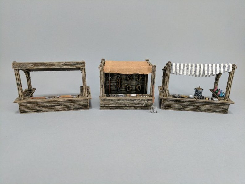 Hero's Hoard Market Stalls Dnd Miniature Terrain | Dungeons and Dragons ...