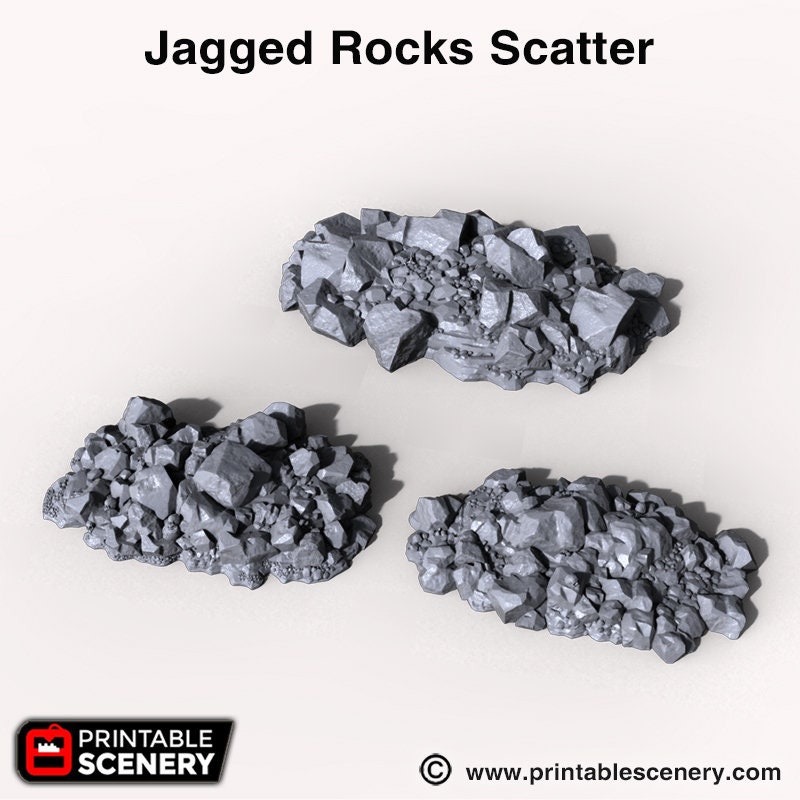 Shadowfey Jagged Rocks Scatter Dnd Miniature Terrain for Dungeons and ...