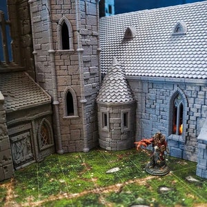 Ruined Rebuild Church Dnd Miniature Terrain for Dungeons and Dragons, D ...