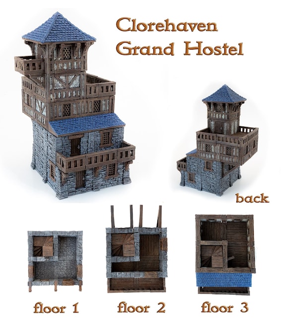Grand Motel Modular Tiles Dnd Miniature Terrain Dungeons and | Etsy New ...